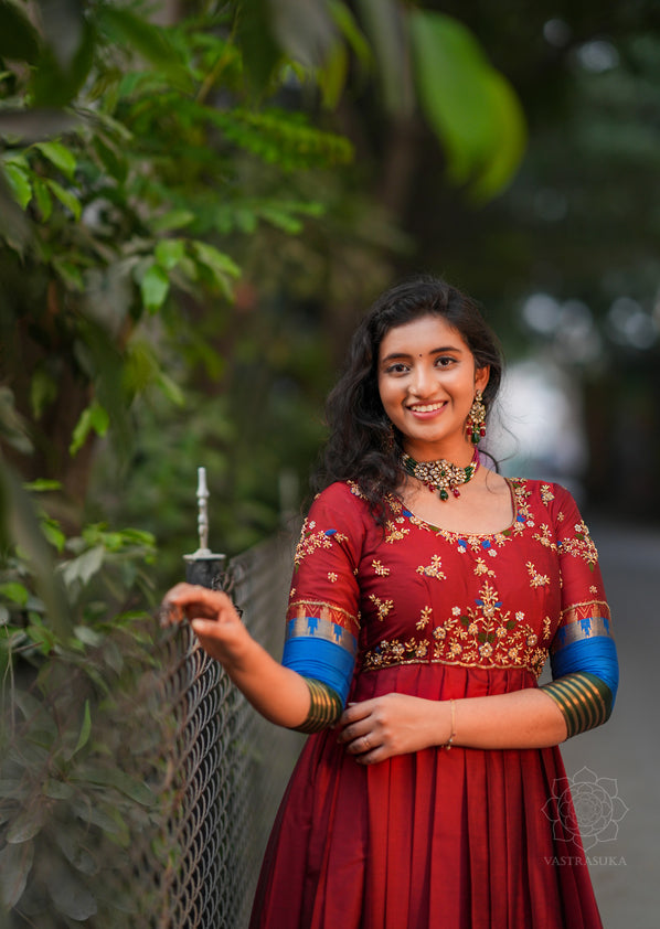 Ruby Silk long Dress – Vastrasuka