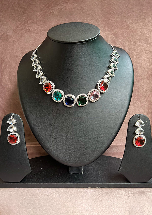 Ad Multi Colour Necklace Set – Vastrasuka